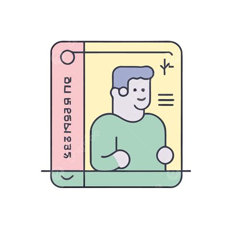 Man Card Icon On A Green Background Vector A Lineal Icon Depicting