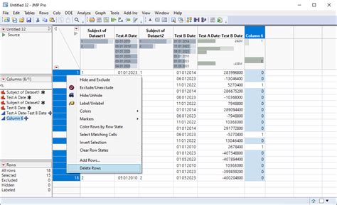 date differences in two datasets jmp user community