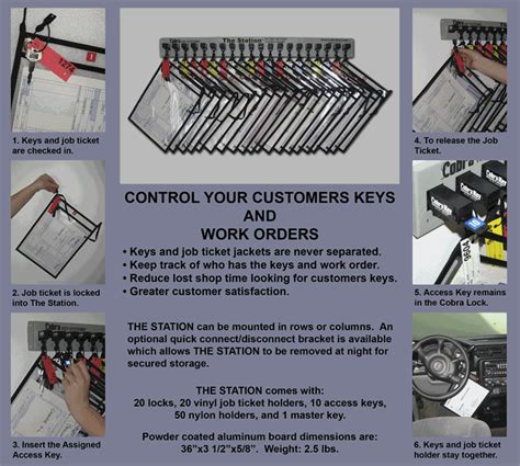 Cobra Key System The Station 20 Key And Repair Order Organizer Cobra Key System The Station 20 Key And Repair Order Organizer