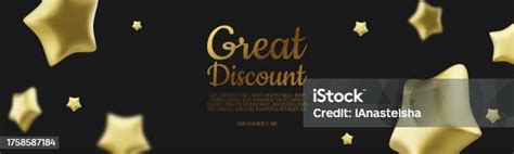 골드 스타가 있는 사실적인 휴가 디자인 호화로운 별과 함께 축제 배경 3d 렌더 객체 휴일 배너 웹 포스터 인사말 카드 벡터 일러스트 레이 션 2022년에 대한 스톡 벡터