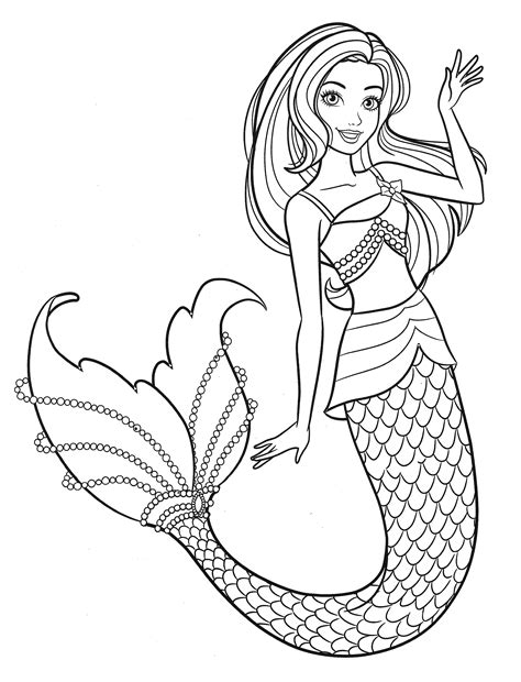Barbie Mermaid Printable Coloring Pages Printable Yearly Calendar