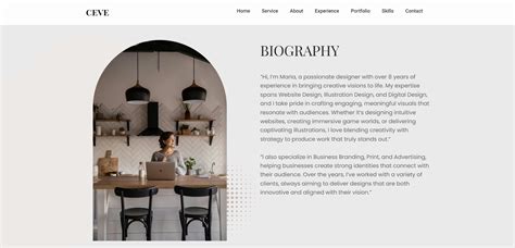One Page CV WordPress Website Template