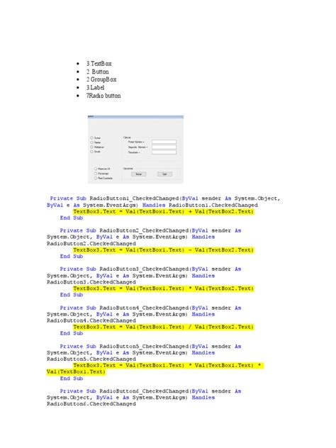 3textbox 2 Button 2 Groupbox 3label 7radio Button Pdf