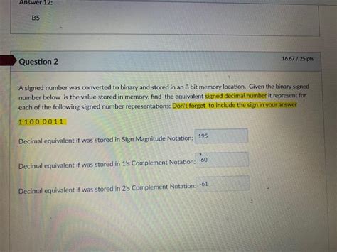 solved answer 12 b5 question 2 16 67 25pts a signed number