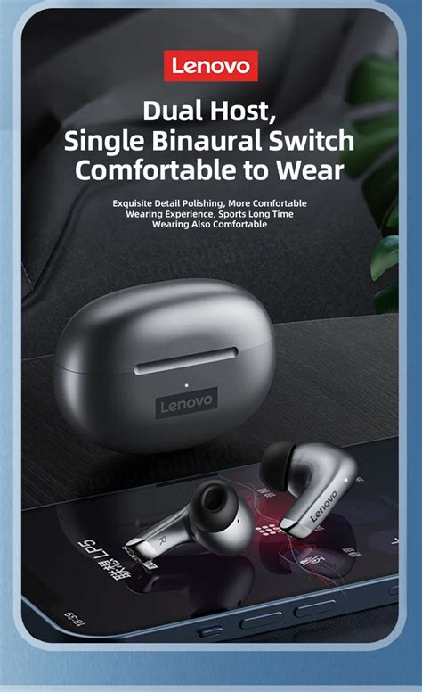 אוזניות לנובו Lp5 Tws עם סינון רעשים בסגנון איירפודס קלי קלות