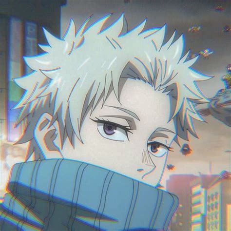 Anime Character With White Hair And Blue Eyes Inumaki Armless