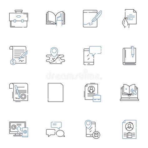 Event Strategy Line Icons Collection Planning Tactics Coordination Logistics Analysis