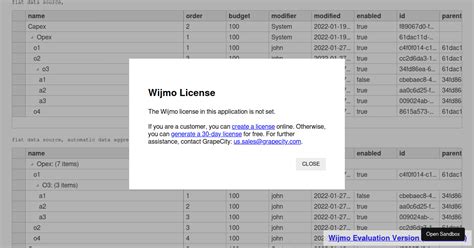 Wijmo Grid Codesandbox
