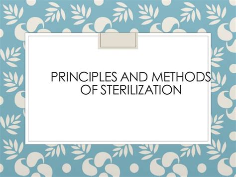 Principles And Methods Of Sterilization Pdf First Aid Injuries