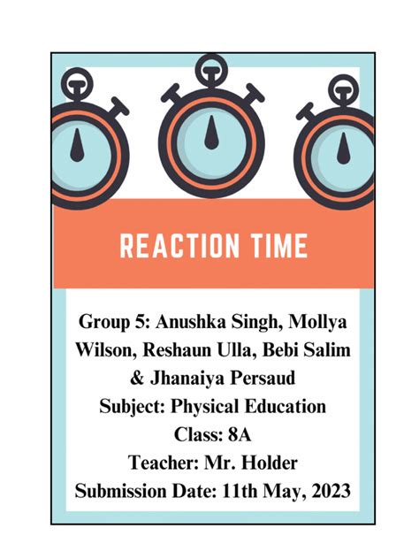 Pe Assignment Reaction Time Pdf Mental Chronometry Volleyball