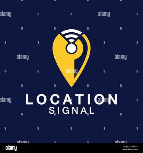 Pointer Map With Wifi Internet Signal Location Connection Icons Logo Design Stock Vector Image