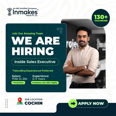 Inmakes Infotech Pvt Ltd On Linkedin Hiringnow Hiring Hiringalert Jobopening Jobalerts Sales
