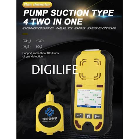 Jual H2s O2 Co Lel Multi Gas Detector 4 In 1 Bosean Bh 4m Hydrogen Sulfide Bh4m Monitor Tester