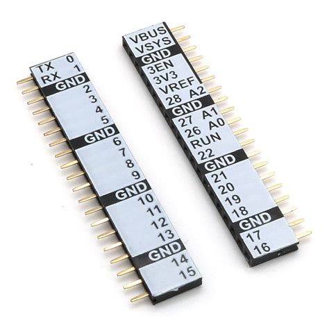 Vertical Labelled Headers For Raspberry Pi Pico The Pi Hut
