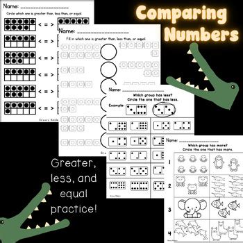 Comparing Numbers Greater Less And Equal Practice By GroovyKinders