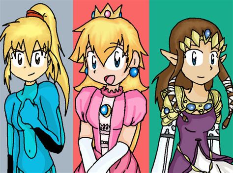 Ssbb Girls By Doodlz18 On Deviantart