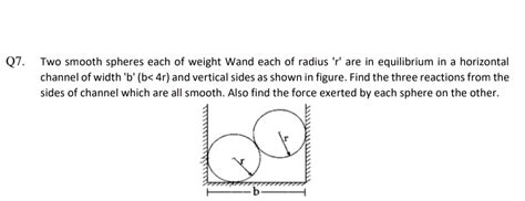 Q Two Smooth Spheres Each Of Weight Wand StudyX