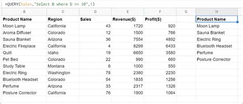 How To Use QUERY Function In Google Sheets