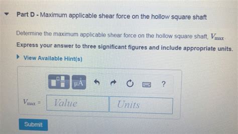 Solved The Shear Formula To Determine The Maximum Shear Chegg Com