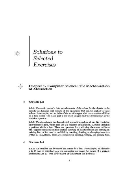 Jeffrey D Ullman And Alfred V Aho Foundations Of Computer Science C Edition Solutions To