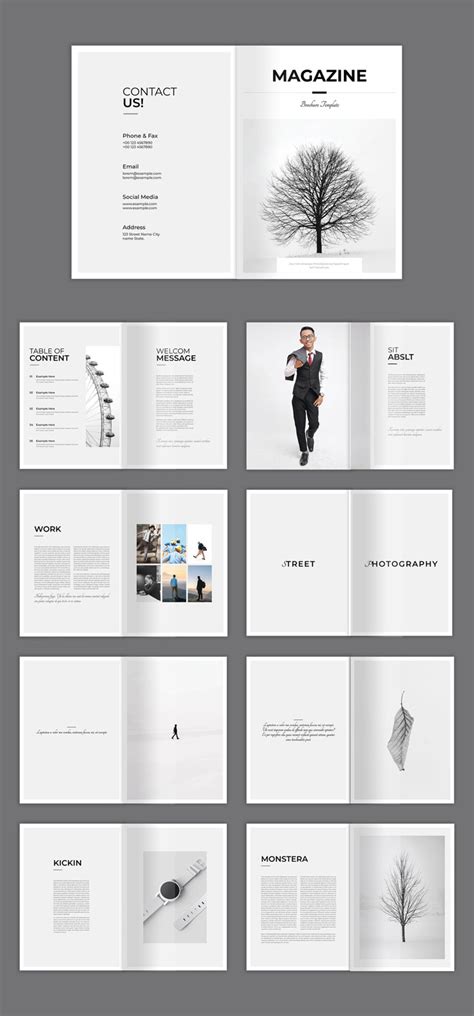 Minimal Magazine Template For Adobe Indesign