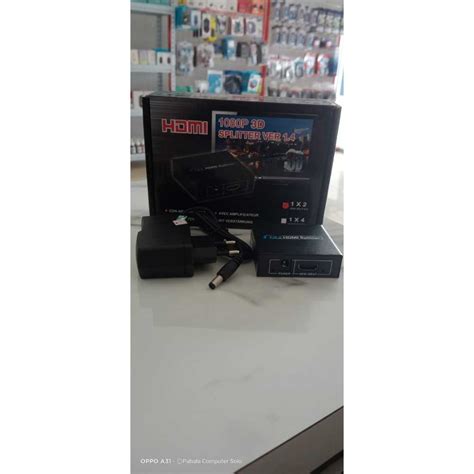 Jual Hdmi Splitter Switch 2 Port Hub Full Video 1x2 Hd Spliter Split 1 In 2 Out Repeater