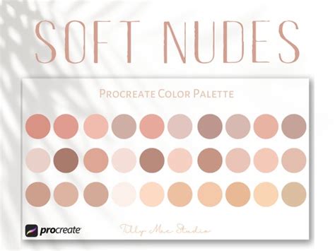 Procreate Color Palette Neutral Tones Procreate Swatches Soft Etsy