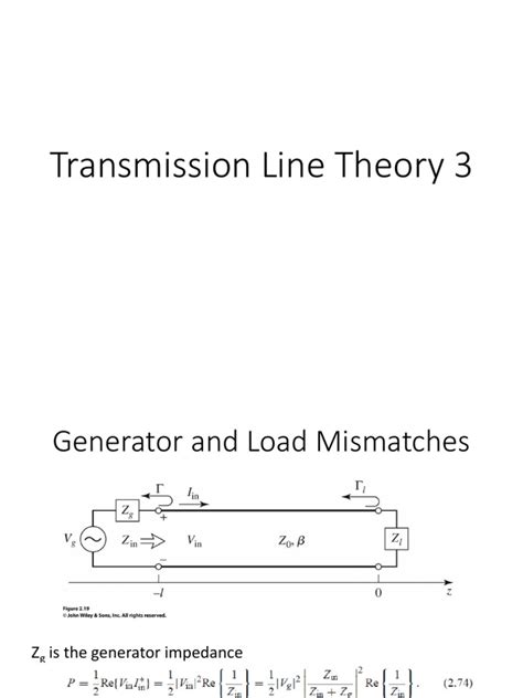 Transmission Line Theory Pdf