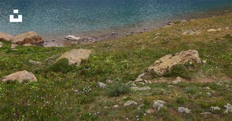 푸른 잔디와 바위로 둘러싸인 산 호수 사진 Unsplash의 무료 콜로라도 이미지