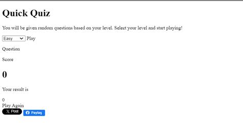 Quiz App Using Html Css And Javascript