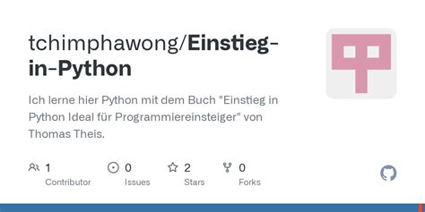 Github Tchimphawongeinstieg In Python Ich Lerne Hier Python Mit Dem