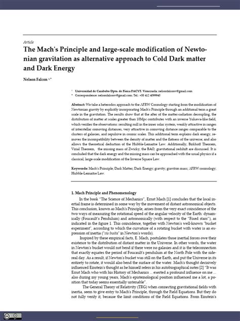 The Machs Principle And Large Scale Modification Of Newtonian Gravitation As Alternative