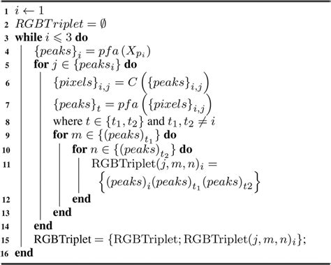 Algorithm 1 Rgb Triplet Generation Algorithm Download Scientific Diagram