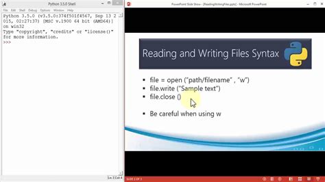The Basic Python Programming Reading And Writing Files Video 1 Part