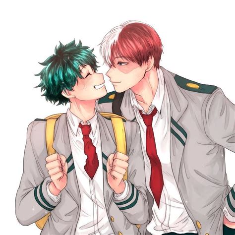Todoroki Shouto And Midoriya Izuku Deku X Todoroki Romantic Manga My