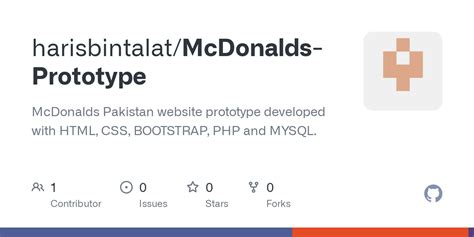 Github Harisbintalatmcdonalds Prototype Mcdonalds Pakistan Website Prototype Developed With