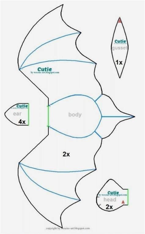 Free Bat Pattern Artofit