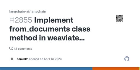 Implement Fromdocuments Class Method In Weaviate Vectorstore · Issue