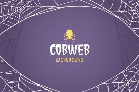 해피 할로윈 거미줄 배경 무료 벡터