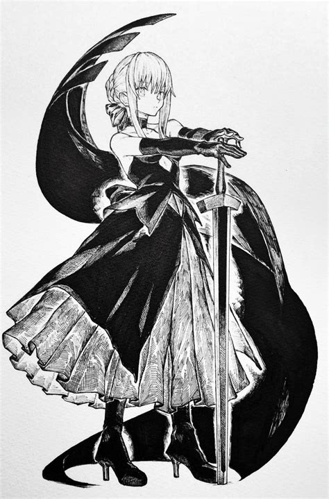 Artoria Pendragon And Saber Alter Fate And 2 More Drawn By Mashimashi