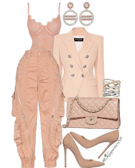 Glam Chic Outfit Bougie Attire Pink Boujee Aesthetic Outfits Power