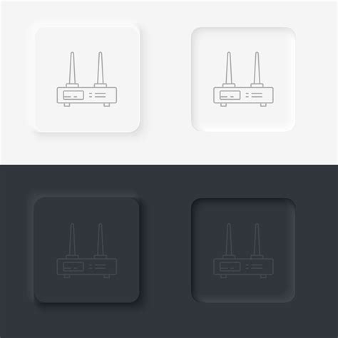 Modem Router Neumorphic Style Button 26297242 Vector Art At Vecteezy