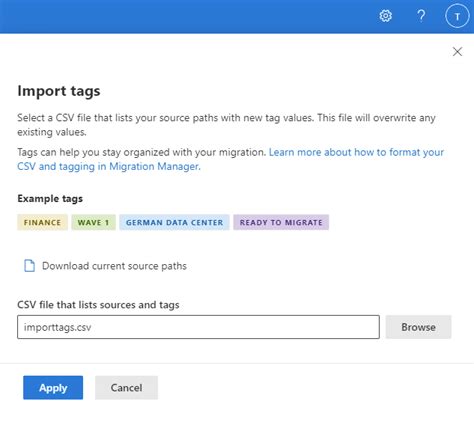 importing tags with migration manager migrate to microsoft 365