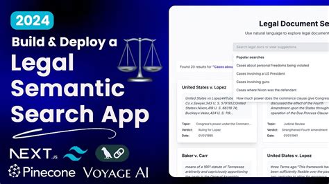 Build And Deploy An Ai Legal Semantic Search App Using Pineconedb Voyageai Langchain And Nextjs