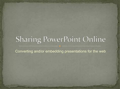 sharing powerpoint online ppt