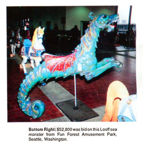 Fun Forest Looff Carousel Sea Monster Dec 88 Gurnseys Auction Carouselhistory