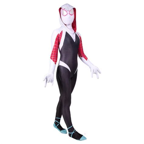 Spider Man Into The Spider Verse Gwen Stacy Cosplay Costume Jumpsuit
