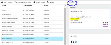 Visual Studio Geeks Azure Automation Fix Failing Module Upgrade In Azure Portal