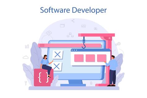 Premium Vector Software Developer Concept Illustration