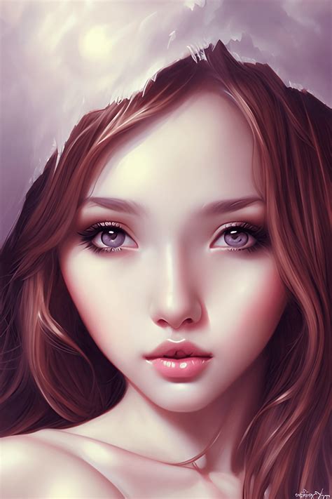 Adorable Cute Lady Play Girl With Dreamy Eyes Nursery Art · Creative